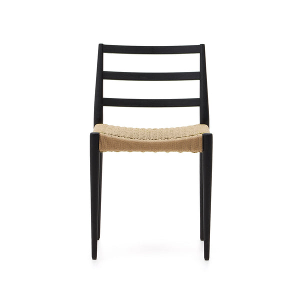 Maria Rope Dining Chair in Black/Natural - Marc & Main