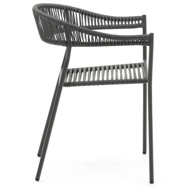 Tatum Rope Dining Chair in Grey - Marc & Main
