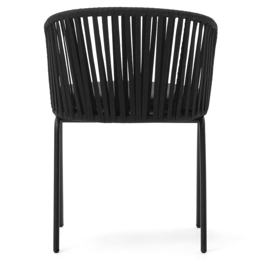 Albin Rope Dining Chair in Black - Marc & Main