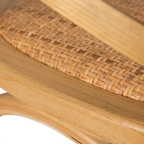 Baylor Rattan Dining Chair in Oak - Marc & Main