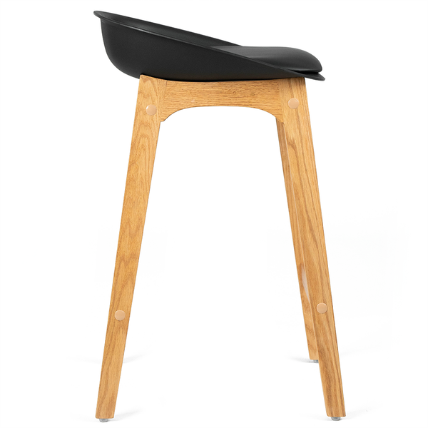 Brodi Bar Stool in Oak/Black - Marc & Main