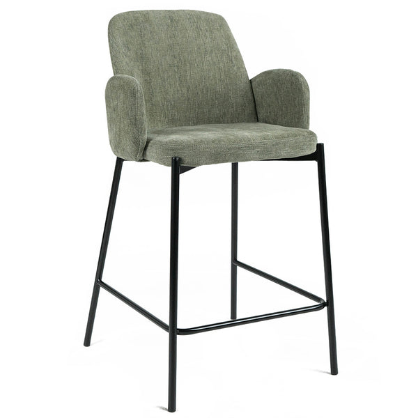 Fraser Fabric Kitchen Bar Stool in Green - Marc & Main