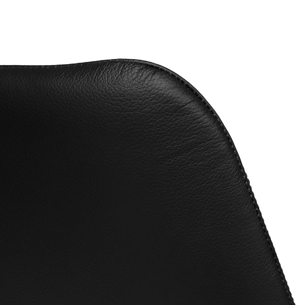 Logan Leather Dining Chair in Black - Marc & Main