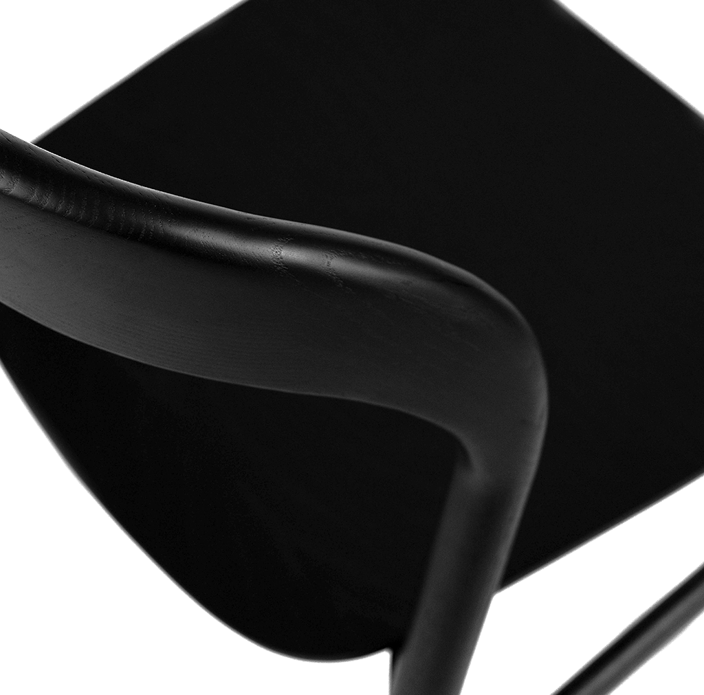 Roland Wooden Dining Chair in Black - Marc & Main