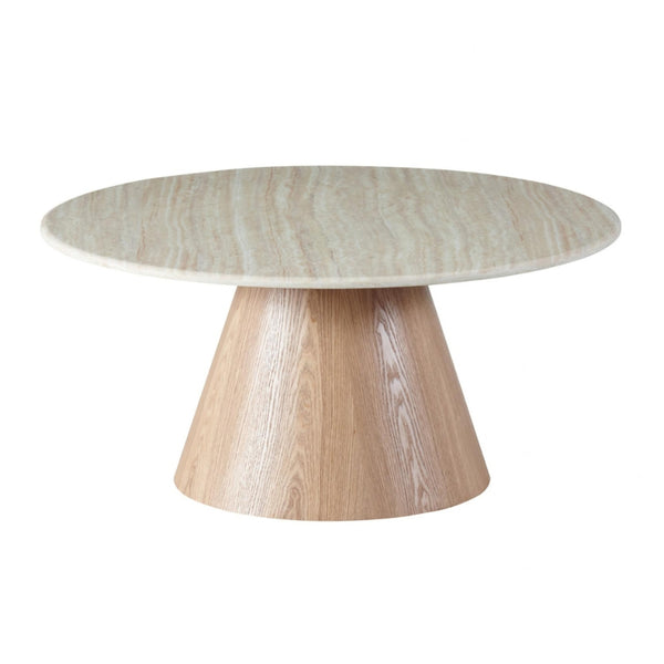 Nolan 100cm Coffee Table in Natural/Travertine - Marc & Main