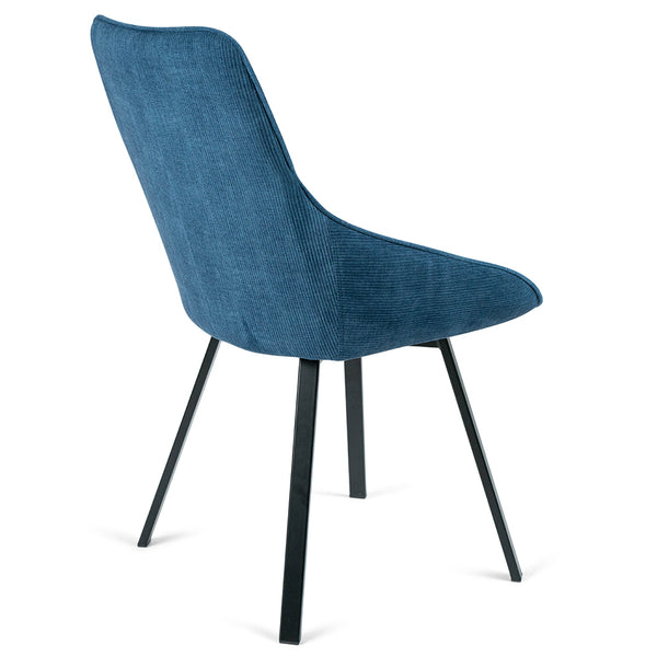 Porter Corduroy Dining Chair in Blue - Marc & Main